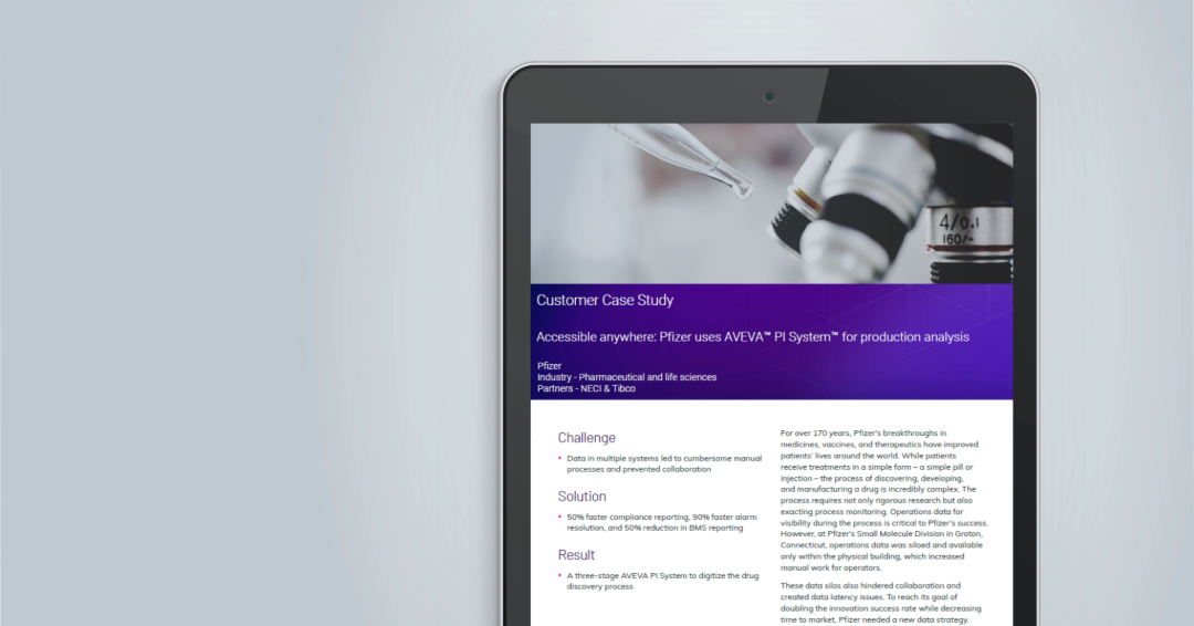 AVEVA Success story : Pfizer